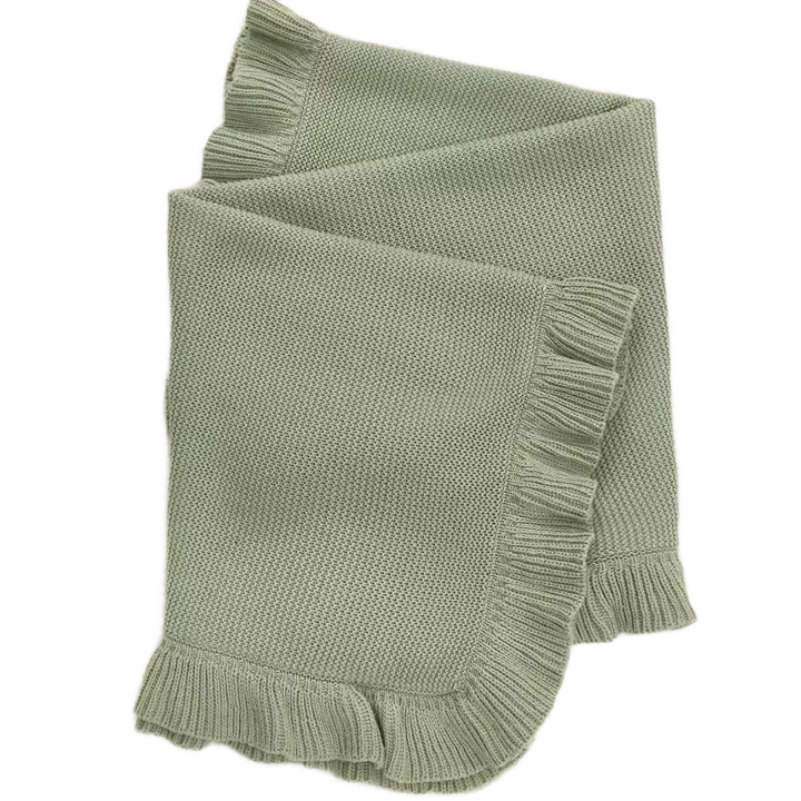 Green Nap Time Ruffle Blanket – The Gilded Gator Boutique